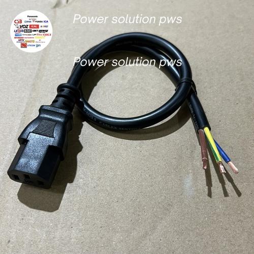 Jual 3X1.5mm Square IEC320 C13 Kabel Listrik C13 AC Stripped Konektor ...