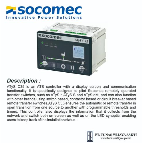 Jual SOCOMEC ATS Controller for Controller ATyS - 16000065 - Kota ...