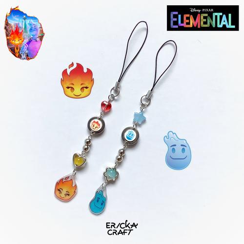 Jual PHONE CHARM EMBER WADE AIR API COUPLE ELEMENTAL KEYCHAIN CHARM ...