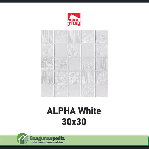 Jual KERAMIK ASIA TILE ALPHA 30X30 KW 1 HARGA PER DUS - WHITE - Kab ...