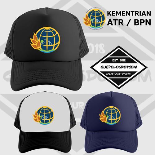 Jual TOPI JARING TRUCKER LOGO KEMENTERIAN ATR/BPN - Topi jaring logo ...