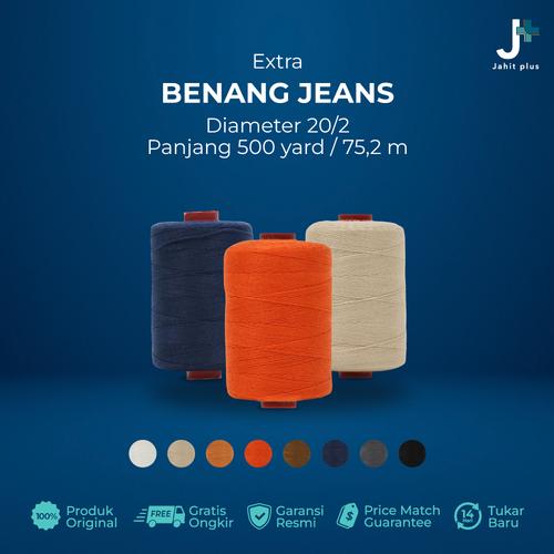 Jual Benang Jahit Jeans / Bahan Tebal 20/2 500 Yard Merk EXTRA ...