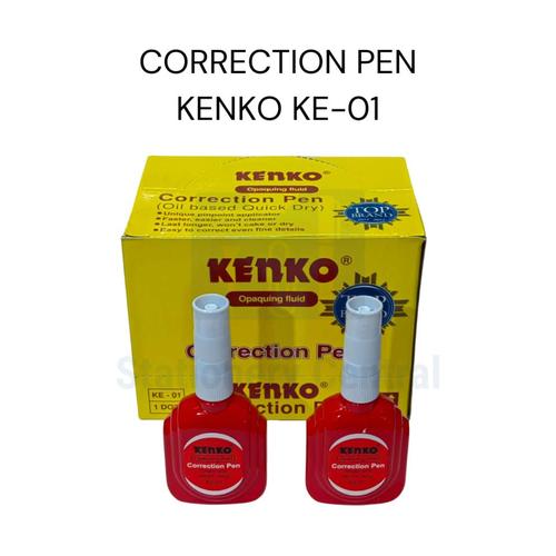 Jual Correction Pen Kenko KE-01 Merah Metal Tip X / TipeX Cair Putih (per lusin) - Jakarta Barat ...