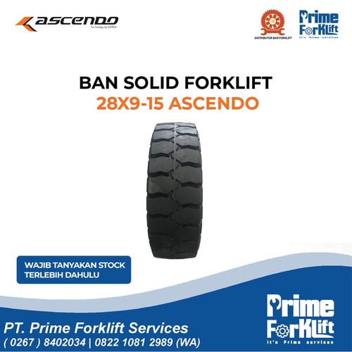 Promo BAN SOLID / BAN MATI / BAN MURAH FORKLIFT ASCENDO 28X9-15 Cicil 0% 3x - Kab. Karawang ...