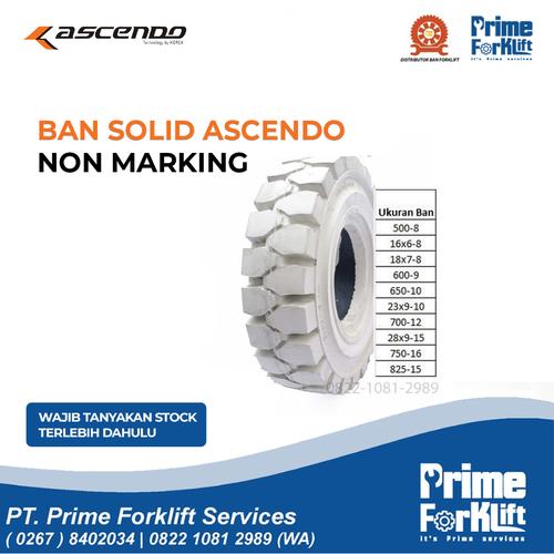 Promo BAN PUTIH SOLID FORKLIFT MURAH ASCENDO BAN NON MARKING - 18x7-8 Cicil 0% 3x - Kab ...