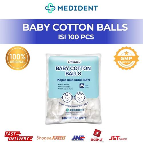 Jual Baby Cotton Ball Kapas Bola Bayi Isi 100 pcs / Kapas Bola / Kapas ...