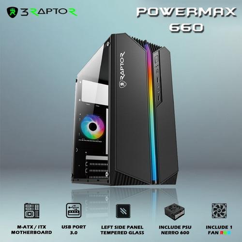Jual Casing Power Up PowerMax 660 + 1 FAN RGB 12CM WITH PSU NERRO 500w ...