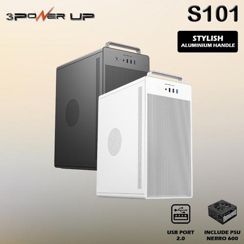 Jual Casing Power Up S101 With PSU NERRO 500w M-ATX - Case Komputer ...