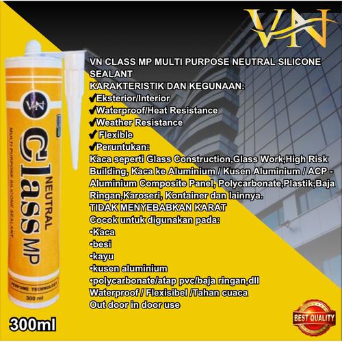 Jual Lem Netral/Silicone Sealant Neutral VN CLASS MP (SETARA GLAZING MP ...