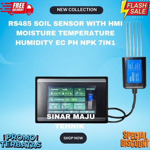 Jual Soil Sensor 5 Pin Probe RS485 NPKPHCTH-S (7 in 1) Lengkap dengan ...