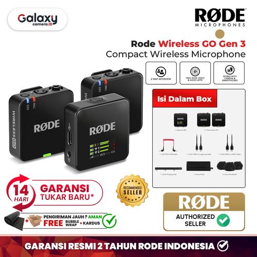Promo Rode Wireless GO Gen 3 Dual Wireless Microphone System III Mic ...