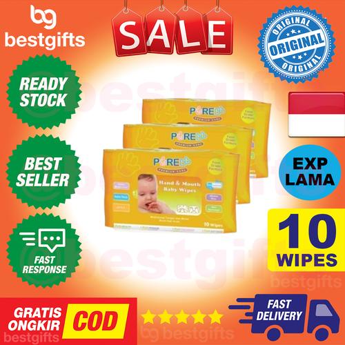 Jual PUREBB PURE BABY HAND MOUTH CLEANSING CLEANING WET WIPES TISSUE ...