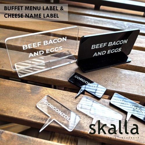 Jual Buffet Menu label nama makanan breakfast sarapan cheese label ...