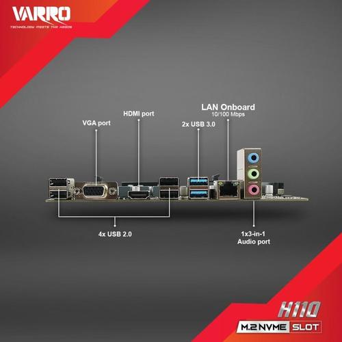 Jual [DISC] PAKET MOBO H110 VARRO NEW PLUS PROCESSOR I3 8100/I3 9100 ...