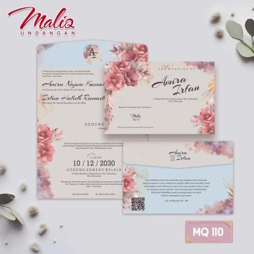 Jual MALIQ 110 Blangko Undangan Nikah Pernikahan Floral Design Baru ...