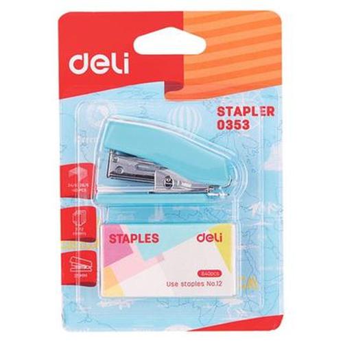 Jual TBMO Deli Stapler Staples Mini Refill isi No. 3 warna cerah cocok ...