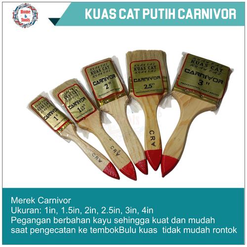 Jual Kuas Cat Putih Carnivor / Kuas Roller / Kuas Tembok / Kuas Dinding ...