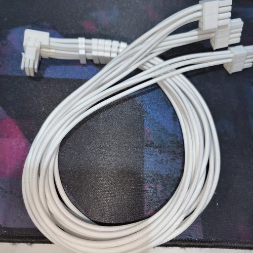 Jual 12vhpwr White Sleeved Modular Cable Corsair RM750x RM850x RM1000x ...