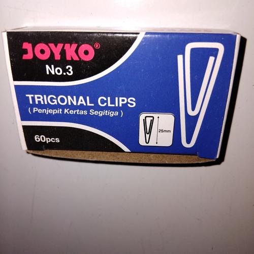 Jual PAPER CLIPS / TRIGONAL CLIPS / PENJEPIT KERTAS SEGITIGA MERK JOYKO ...