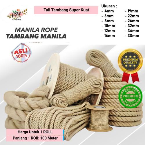 Jual Tali Tambang Manila Roll Tampar Dadung Ukuran Kecil Sedang Besar ...