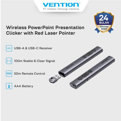 Promo Vention Wireless PowerPoint Presentation Red Laser Pointer 2.4Ghz ...