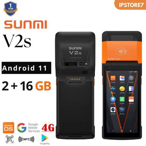 Jual Mesin Kasir Android 11 Sunmi V2S 4G RAM 2+16GB 4G NFC SCANNER LABEL PRINTING Garansi 1 ...