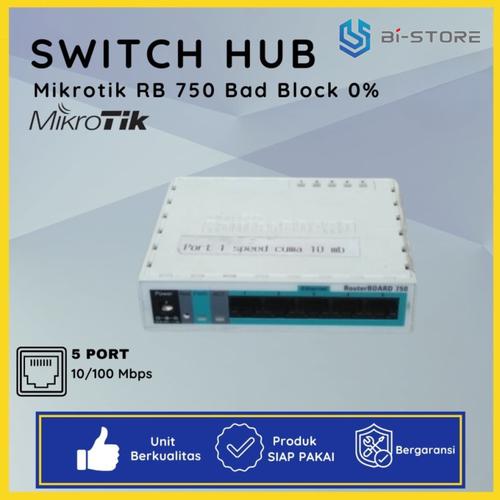 Jual Mikrotik RouterBoard Rb750 Minus 1 Port Speed 10 Mbps 4 Port Normal - Kota Bekasi - Bi ...