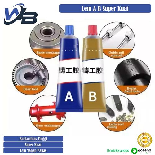 Jual Lem AB Epoxy Penambal Besi Super Kuat Anti Bocor Metal Casting ...