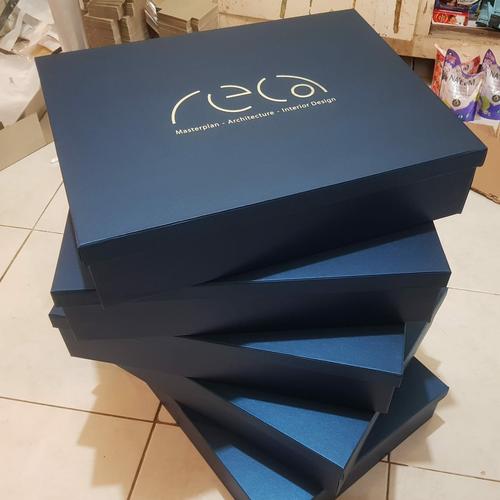 Jual Hardbox arsitek navy blue / box custom untuk kertas A3 / box ...