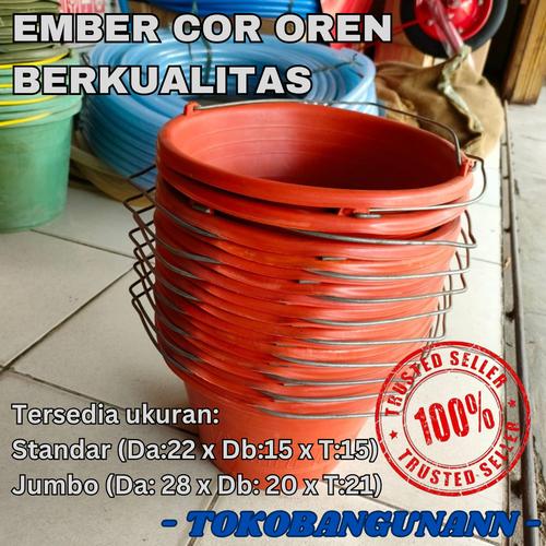Jual Ember cor Orange Oren / Merah ember aduk semen - Jumbo - Jakarta ...