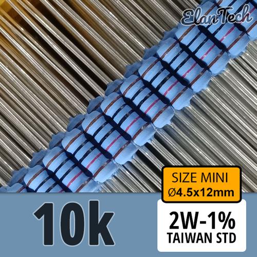 Jual Resistor 2W 10k Taiwan 1% Metal Oxide 10 Kilo Ohm Mini Size 2WS ...