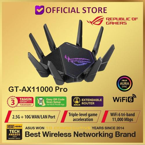 Promo ASUS ROG Rapture GT-AX11000 PRO Tri-Band WiFi 6 gaming router ...