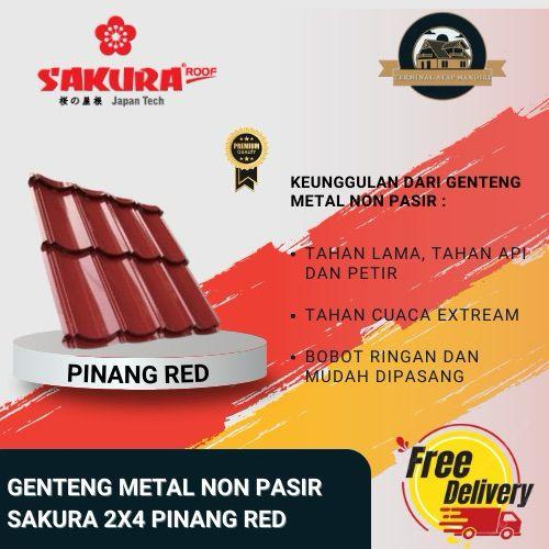 Jual Genteng Metal Non Pasir Pinang Red Merk Sakura Roof - Coffee Brown ...