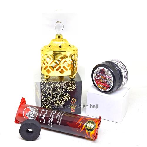 Promo Paket 1 Set Mabkhara Bukhur Arang Magic Bukhour Wesal Oud Nabawi ...