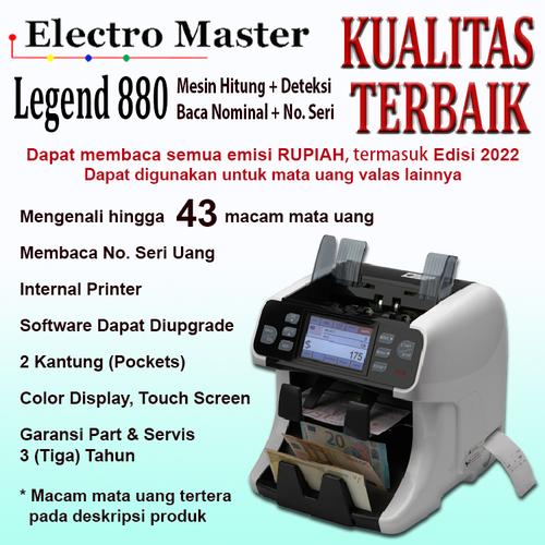 Jual Mesin Hitung & Deteksi Uang Kertas Electro Master Legend 880 2 pocket - Jakarta Utara ...