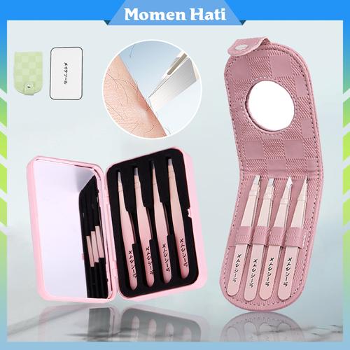 Jual 4Pcs Cabutan Alis Pinset Pinset Cabut Alis Pinset Bulu Alis Pinset Bulu Mata - Pink-Bagged ...