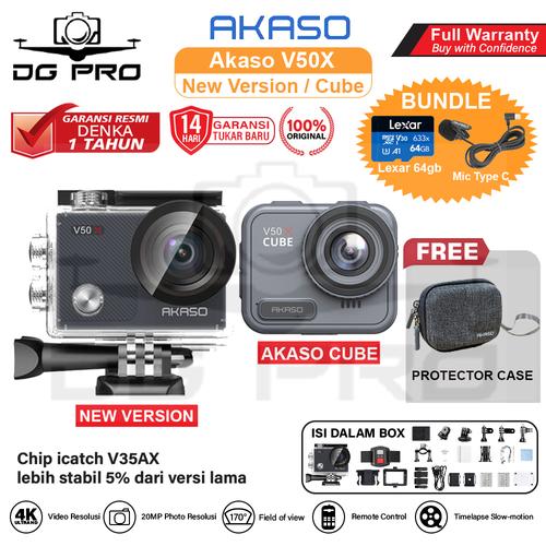 Promo Akaso V50X Cube 4K Action Cam Camera New Version - V50 X / V 50X ...