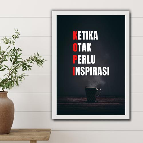 Jual POSTER KOPI INSPIRASI JUMBO A3+ BINGKAI KAYU PREMIUM 52X37CM ...