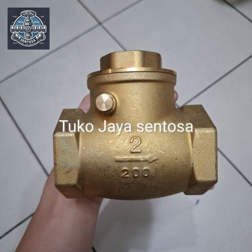 Jual Swing check Valve 3" inch Okuma Brass / Kuningan klep tabok ...
