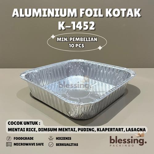 Jual Aluminium Foil Kotak Besar + Tutup K-1452 Tempat Mentai Dimsum ...