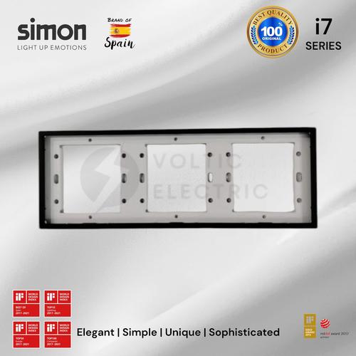 Jual Simon Frame 3 Gang Simon I7 Black Doff Simon Hitam Doff 700630-26 ...