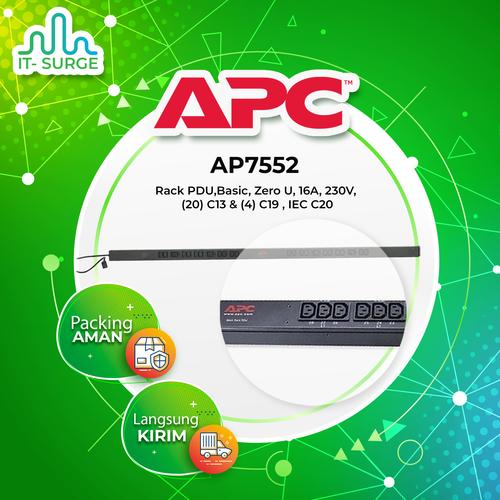 Jual APC Rack PDU AP7552 Basic Zero U 16A 230V (20) C13 & (4) C19 IEC ...