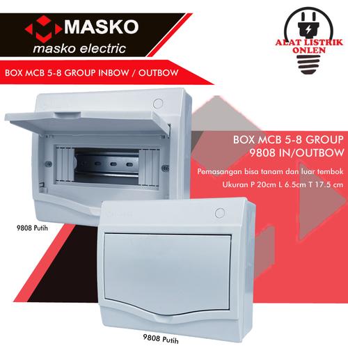 Jual BOX MCB 8 GROUP MASKO 9608 9808 / RUMAH INBOW / OUTBOW IB /OB ...
