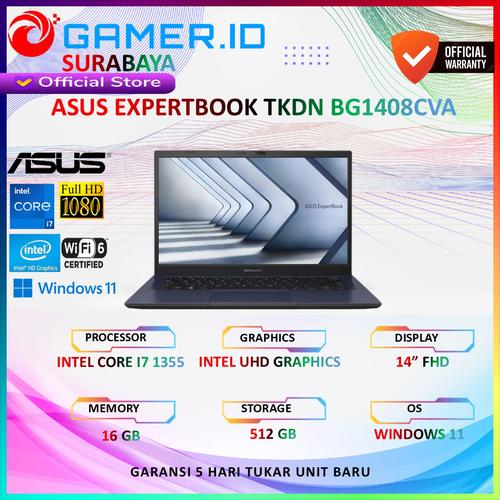 Promo Laptop ASUS Expertbook TKDN BG1408CVA Intel Core i7 1355 RAM 16 ...