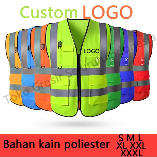 Jual Custom Logo Rompi Safety Safety Vest Proyek Polyester / Rompi ...