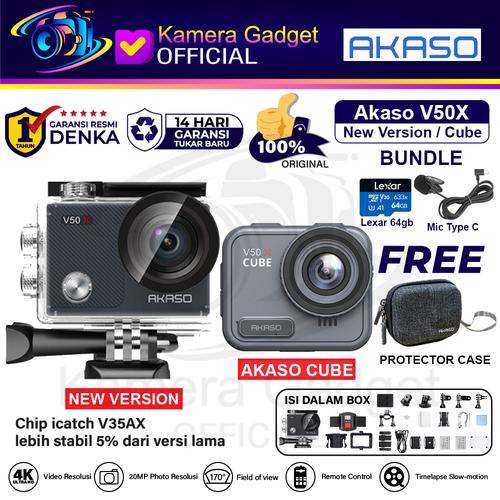 Promo Akaso V50X Cube 4K Action Cam Camera New Version - V50 X / V 50X ...