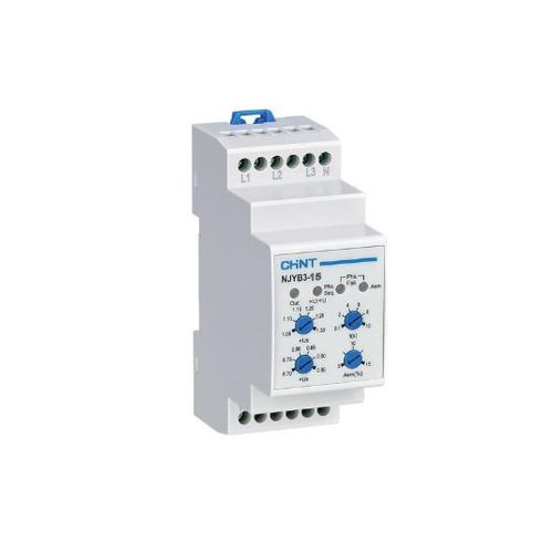 Promo CHINT Din Rail Relay 3Phase NJYB3, Relay Over/Under Voltage Phase Failure/Sequence ...