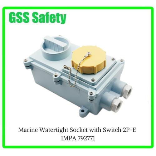 Jual Marine Receptacle Watertight Socket with Switch 2P+E 100-130V 16A ...