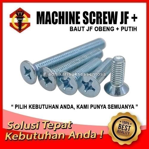 Jual (50 PCS) Galvanis Baut JF M8x20 / Machine Screw M8 Kepala Obeng Rata - Kota Tangerang ...
