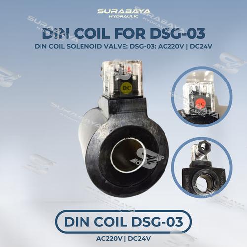 Jual DIN Coil DSG-03 AC220V DC24V | Coil Solenoid Valve Hydraulic For ...
